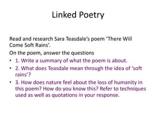 There will-come-soft-rains-mini-scheme | PPTX