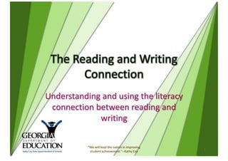 The Reading And Writing Connection | PPT