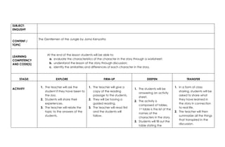The Reading program for Grade 9 | PDF