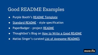The README | PPT