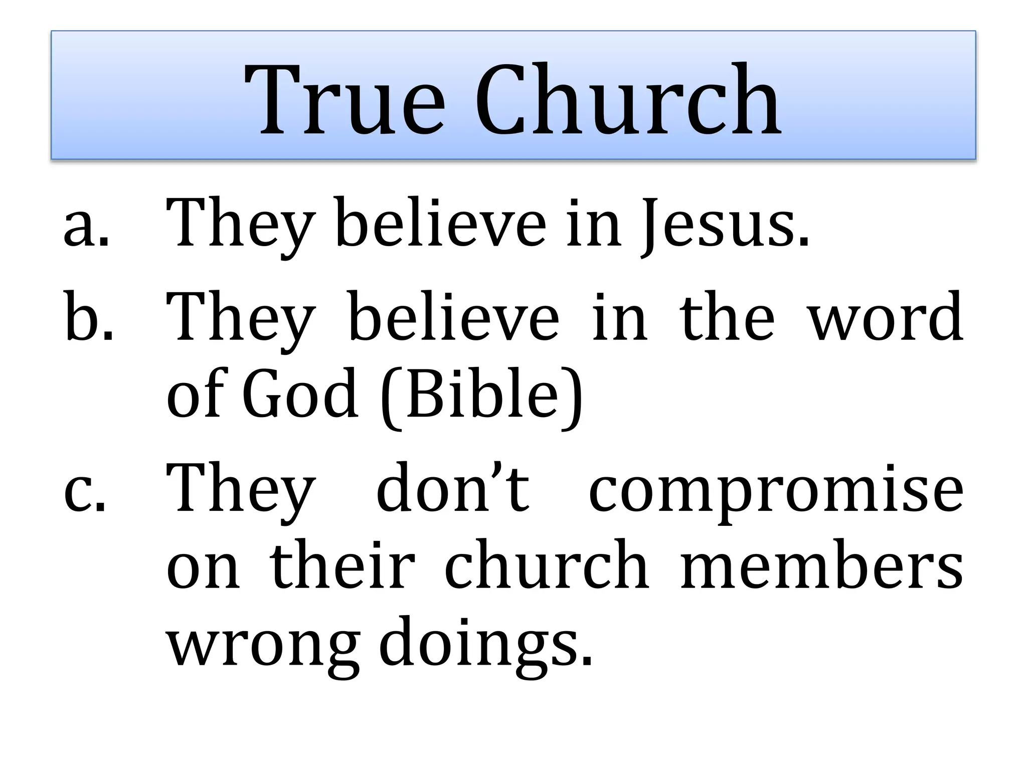 The Real Church and False church | PPTX