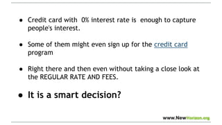 The Real Cost of 0% Interest Credit Card | PPT
