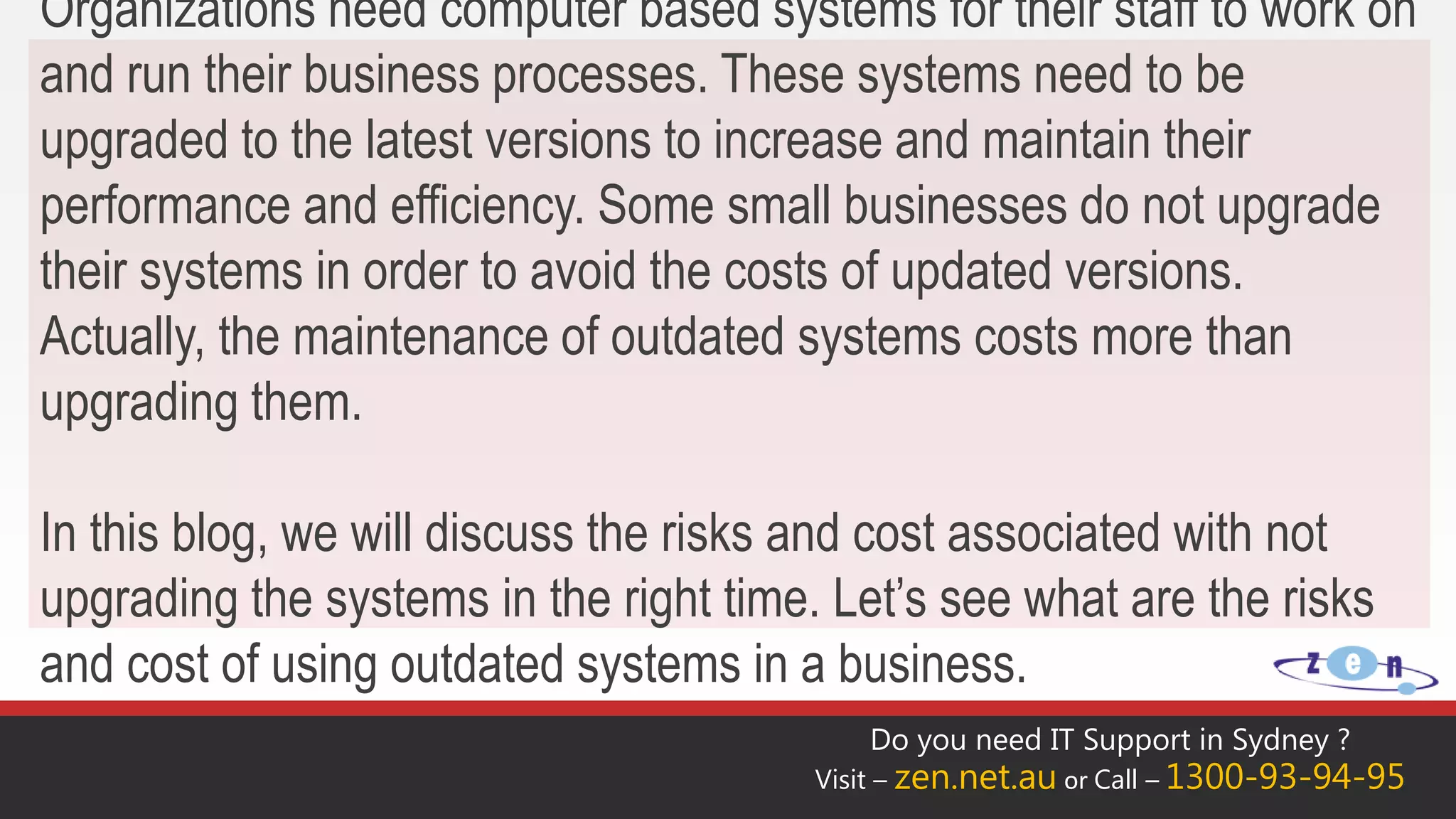 The real cost of using outdated systems | PPT