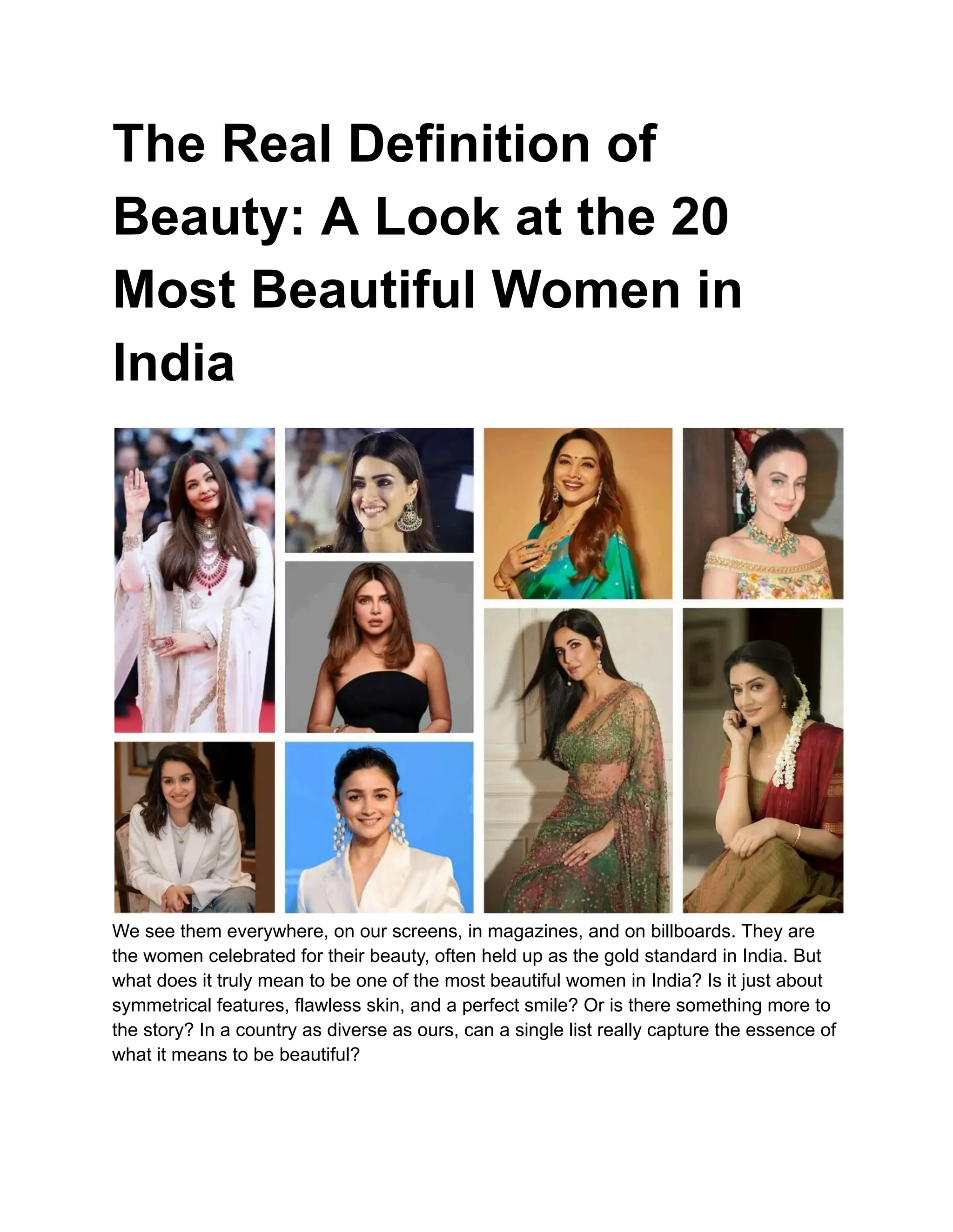 The Real Definition of Beauty_ A Look at the 20 Most Beautiful Women in ...