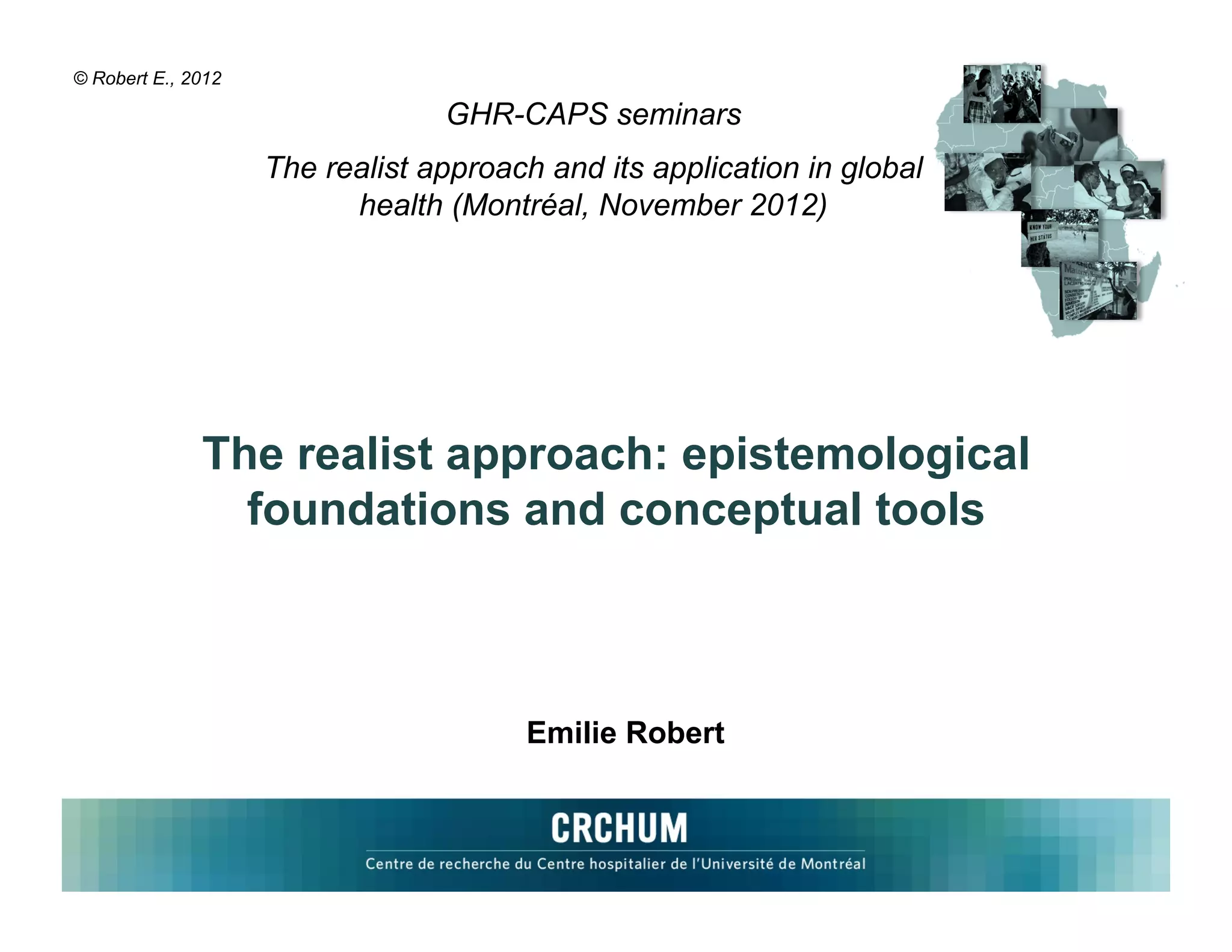 Emilie Robert The realist approach 2012 | PDF