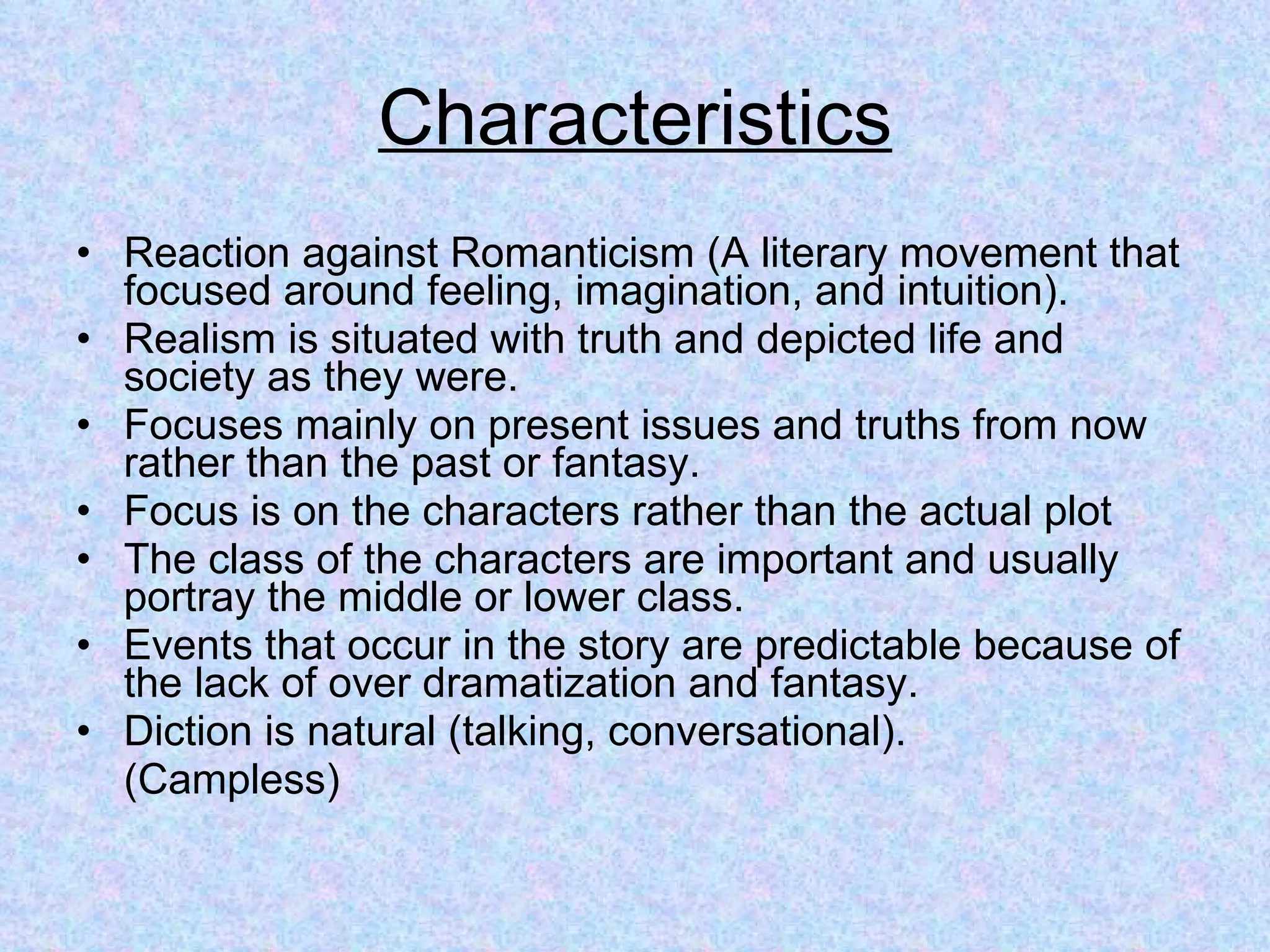 The Realistic Period | PPT