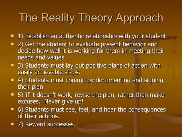 The reality theory approach | PPT