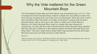 The real leadership of the green mountain boys | PPTX