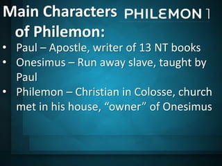 The real message of philemon | PPTX