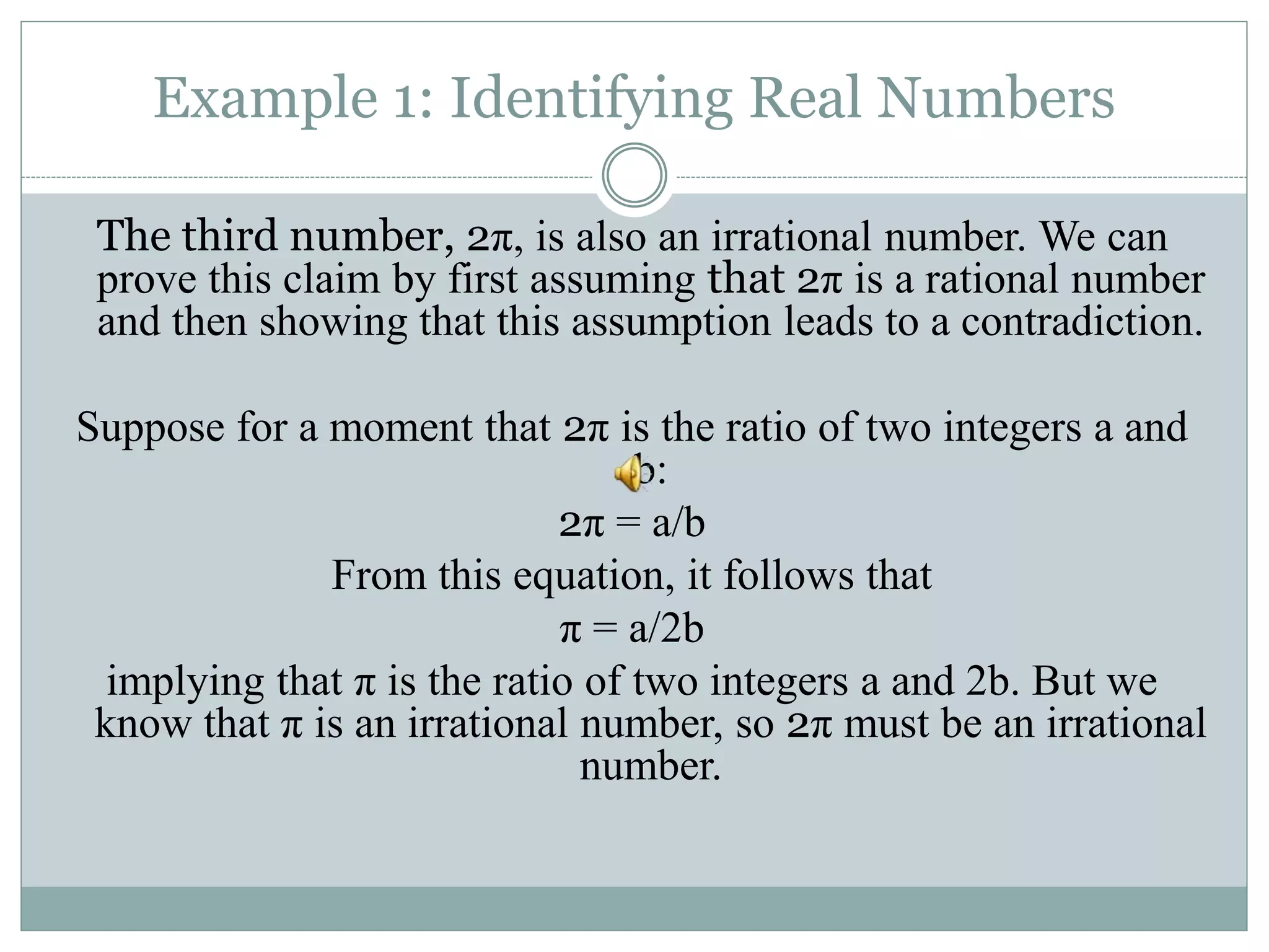 The Real Numbers | PPTX