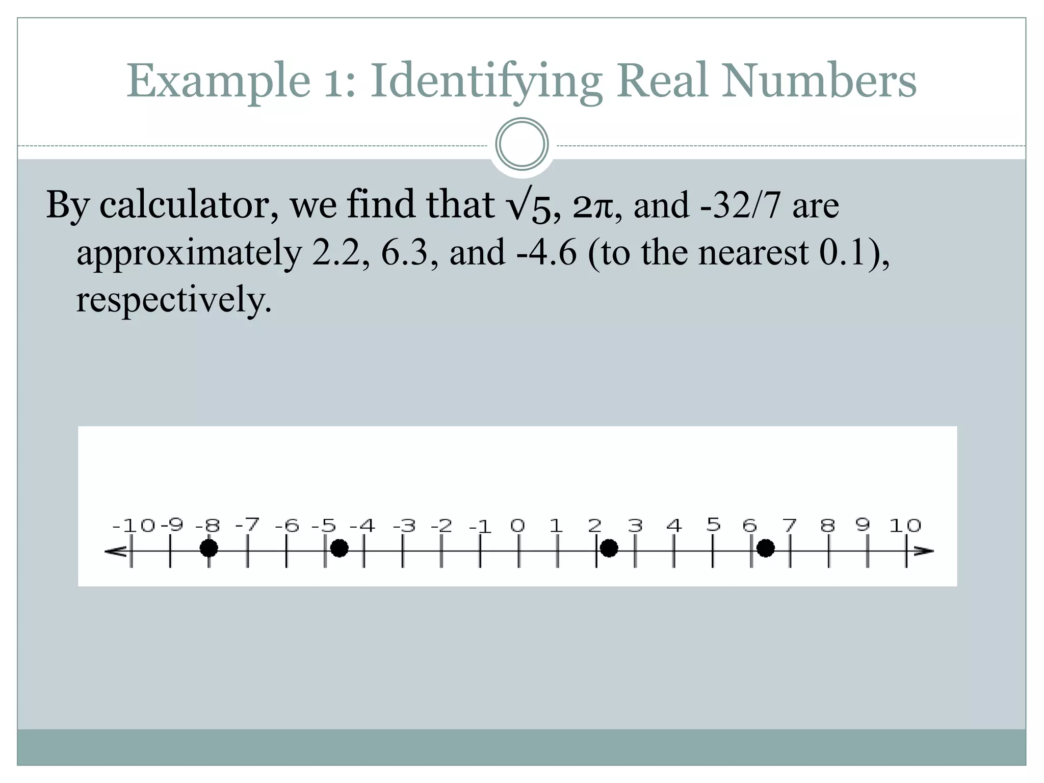 The Real Numbers | PPTX
