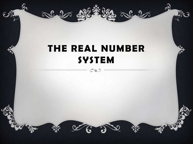 The real number system | PPTX | Physics | Science