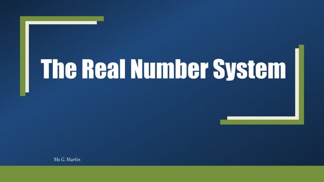 The real number system | PPT