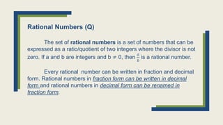 The real number system | PPT