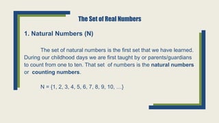 The real number system | PPTX