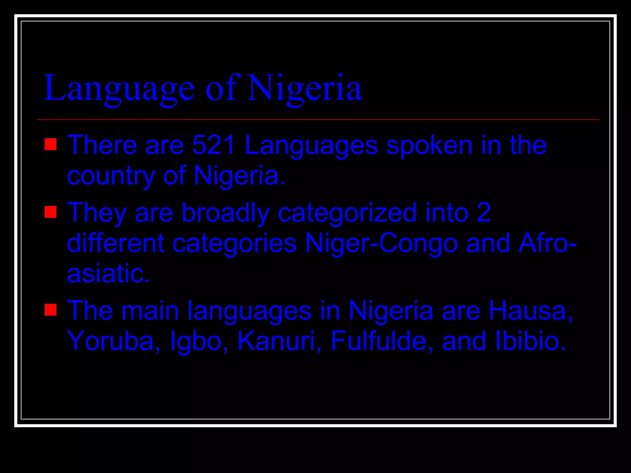 Power Point Presentation on Nigeria | PPT