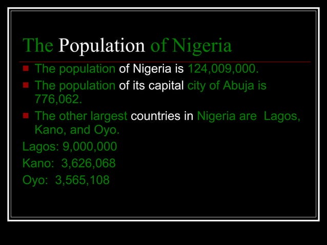 Power Point Presentation on Nigeria | PPT