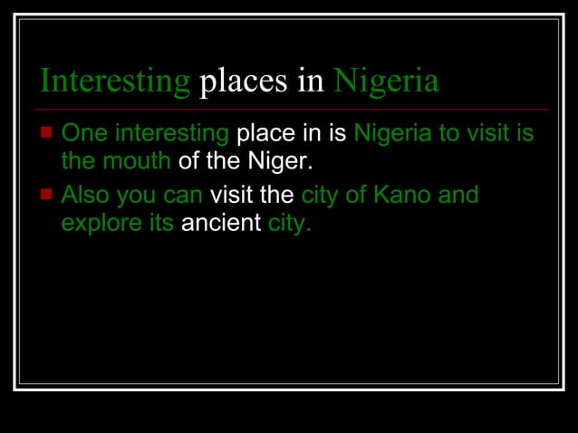 Power Point Presentation on Nigeria | PPT