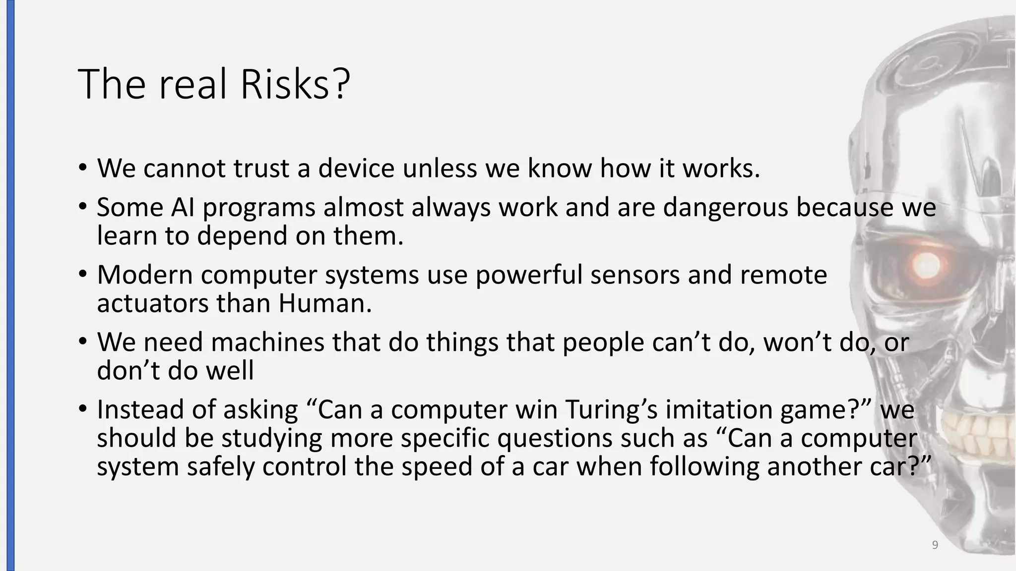 The Real Risks of Artificial Intelligence | PPTX