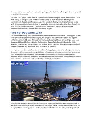The Real Splash at Next Year's Olympic Paris 2024.pdf | Summer Olympic ...
