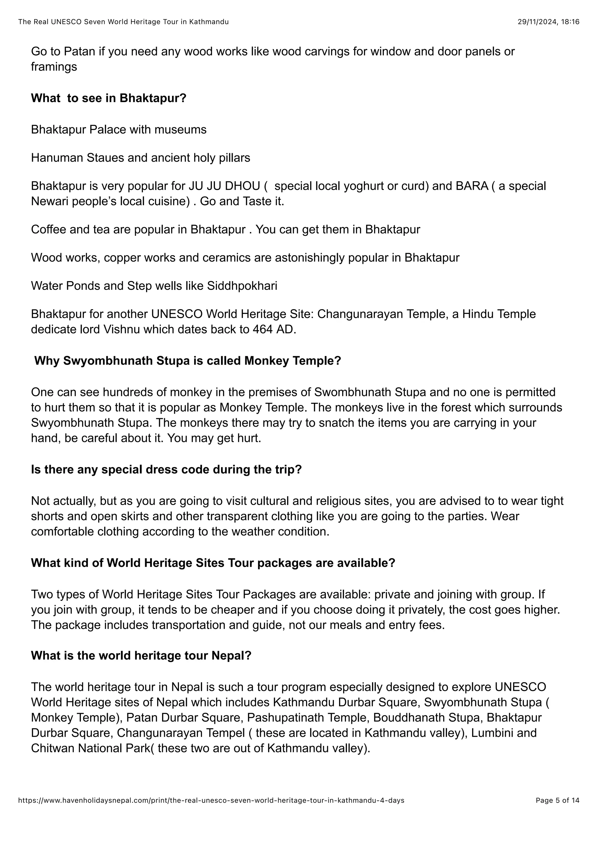 The Real UNESCO Seven World Heritage Tour in Kathmandu.pdf