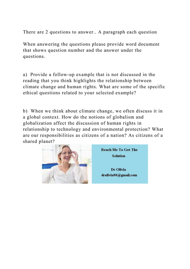 There are 2 questions to answer.. A paragraph each questionWhen .docx