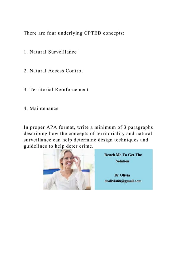 There are four underlying CPTED concepts1. Natural Surveillan.docx