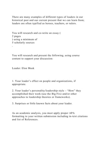 There are many examples of different types of leaders in our histori | PDF