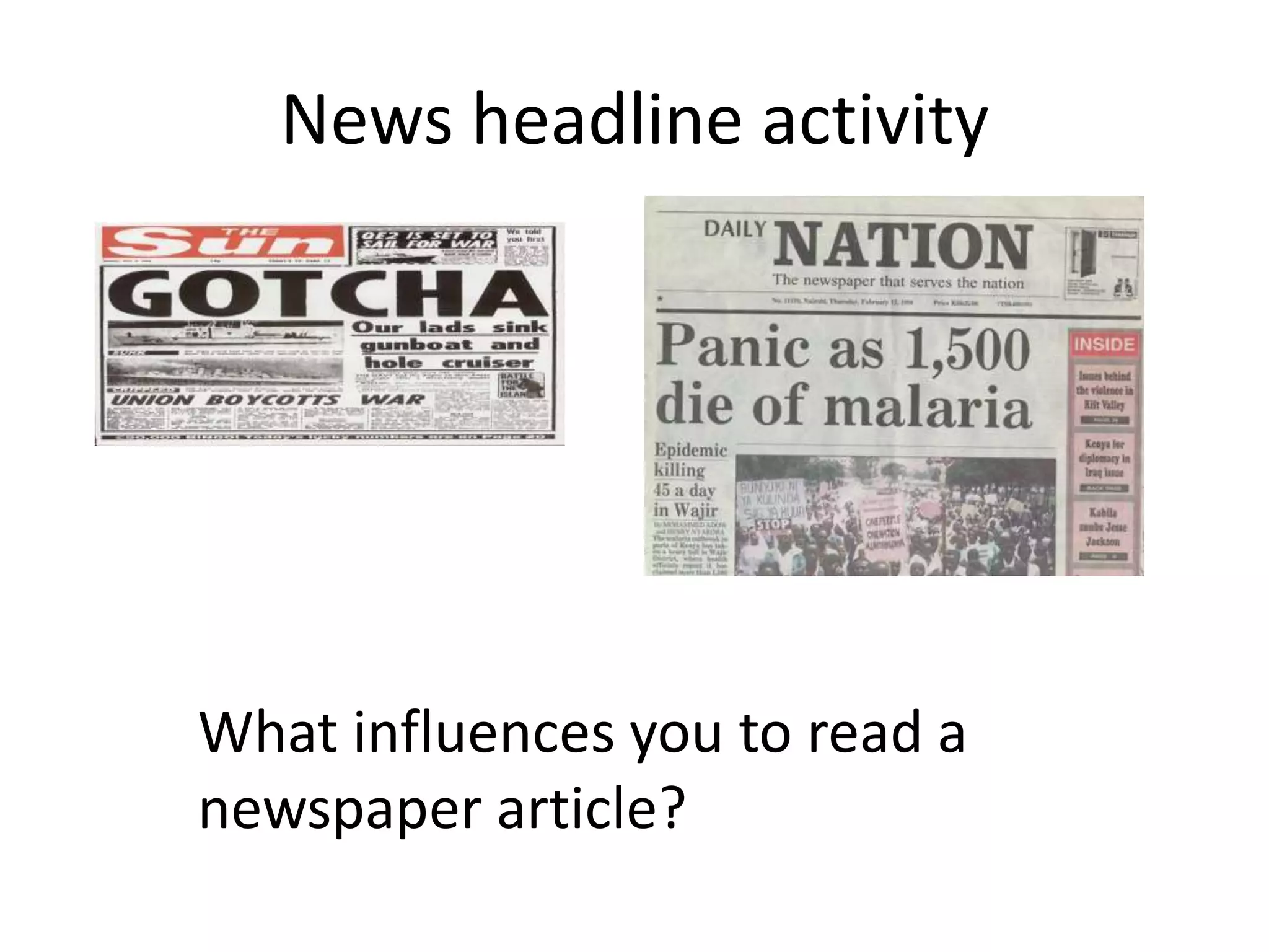 There are two common types of newspapers | PPTX