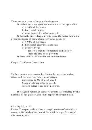 There are two types of currents in the ocean1) surface curre.docx ...