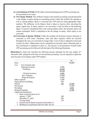 The reason for the emergence of price level accounting are as follows | PDF