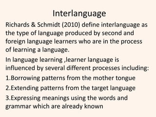 The recent history of second language learning research sla ...