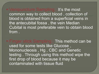 The reception in medical labs and blood draw | PPTX