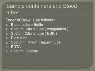 The reception in medical labs and blood draw | PPTX