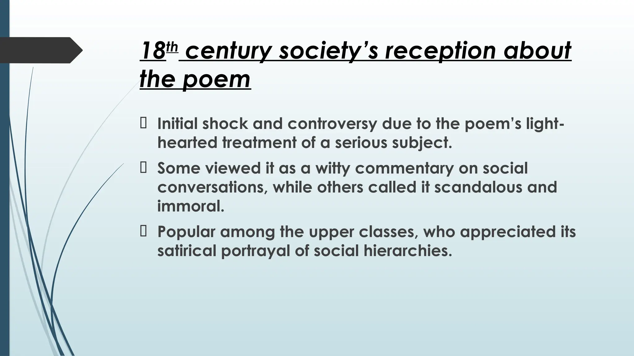 The reception of ‘The Rape of the lock'.pptx