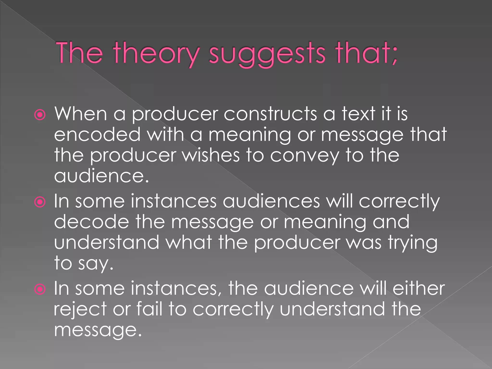 The reception theory | PPTX