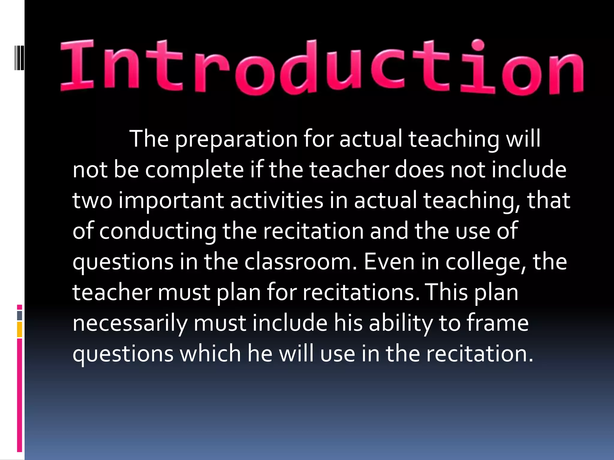 The recitation.ppt
