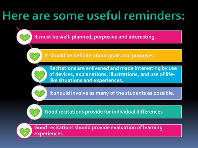 The recitation.ppt | Educational Assessment | Education