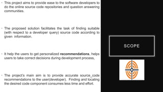 The recommendations system for source code components retrieval | PPT
