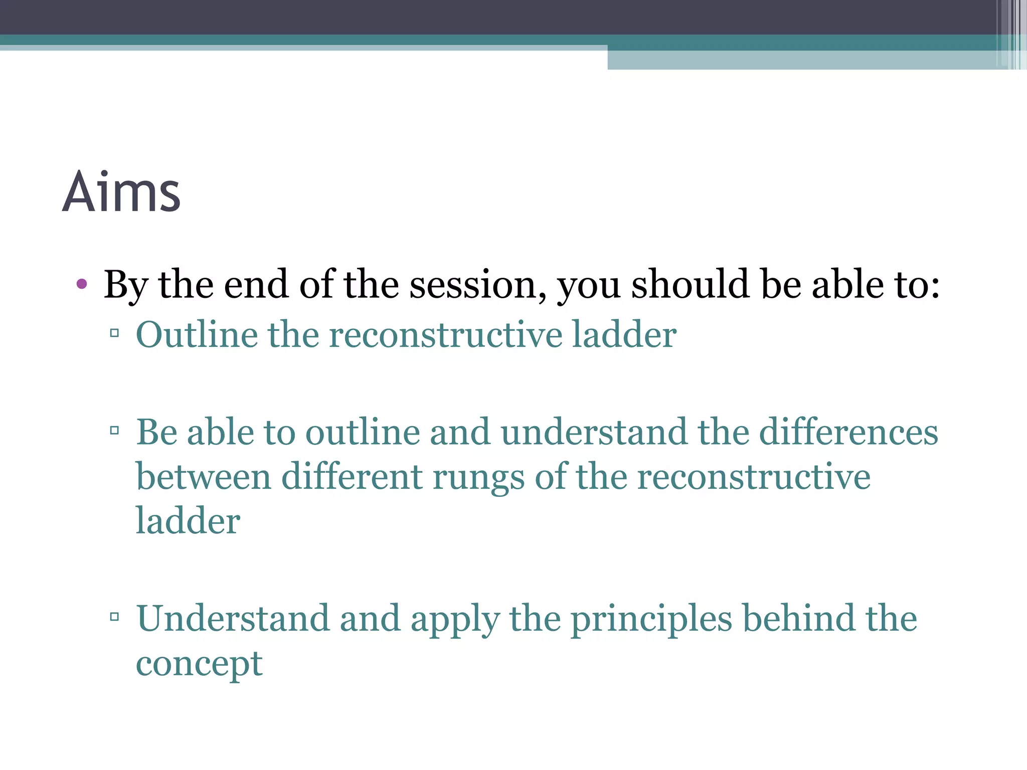 The Reconstructive Ladder - Mussa Mensa | PPT