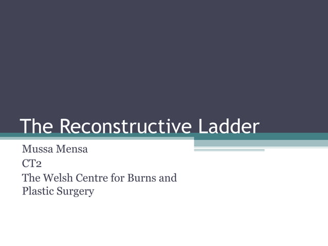 The Reconstructive Ladder - Mussa Mensa | PPT