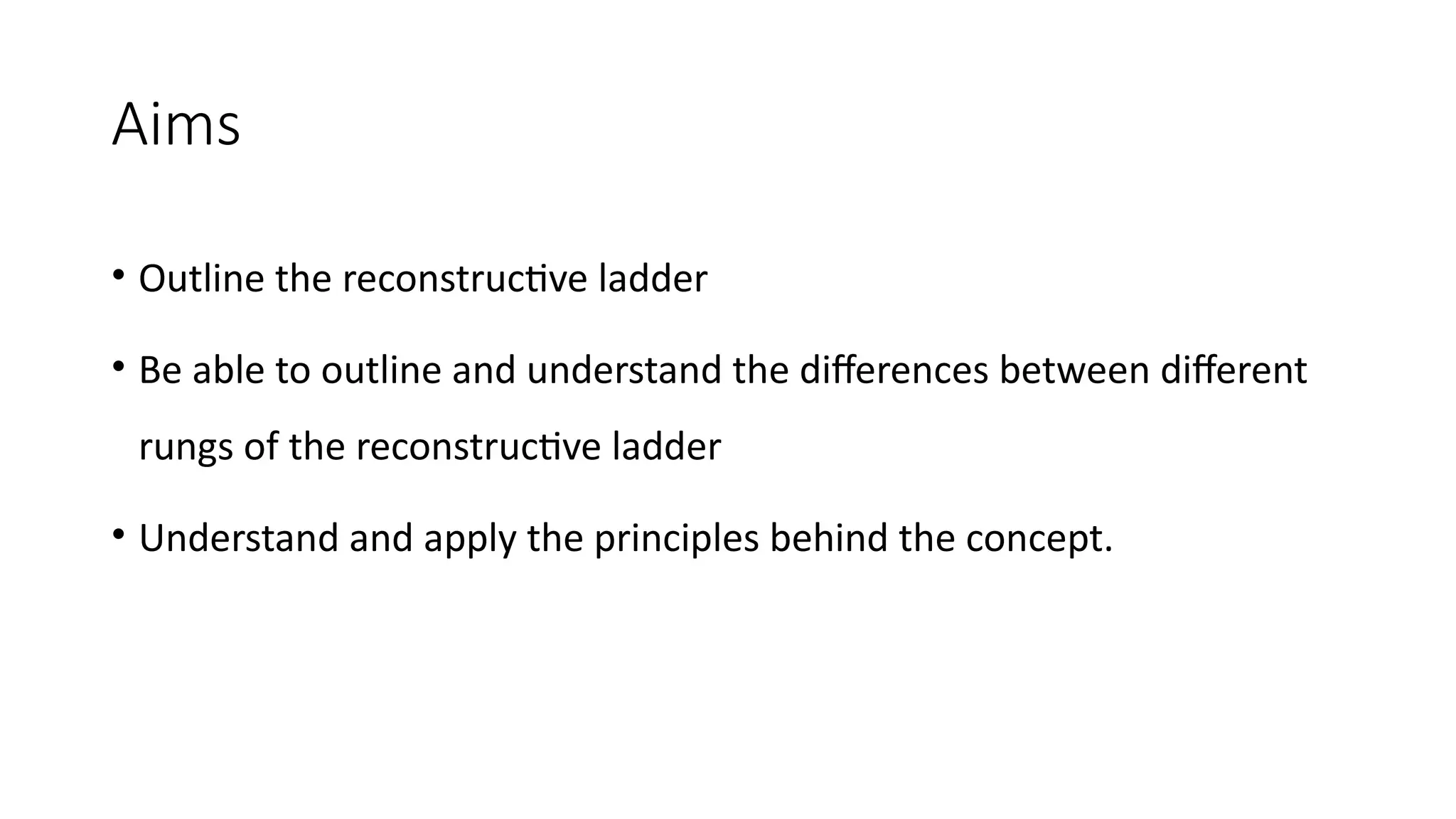 THE RECONSTRUCTIVE LADDER BY DR BINOD CHAUDHARY | PPTX