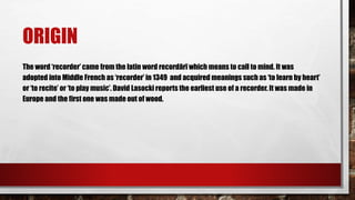 The Recorder Family.pptx