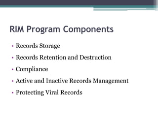 The records and information management program | PPT