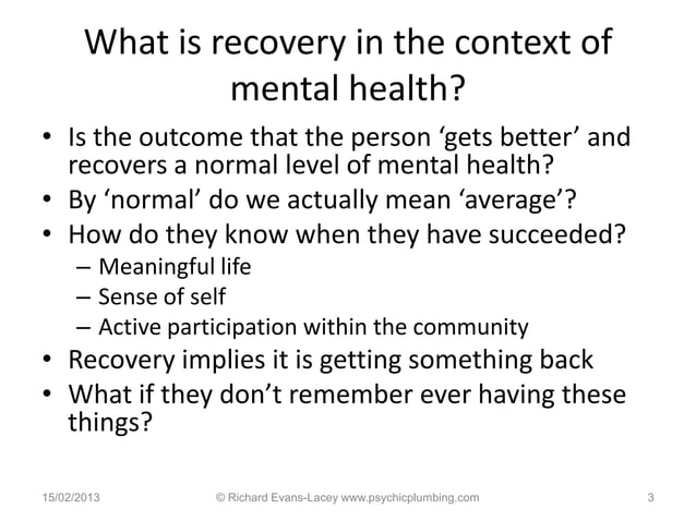 The Recovery Model | PPTX