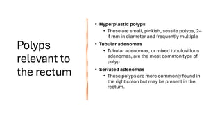The rectum – anatomy, clinical features of human | PPT