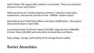 WWII, Late Stalinism, and the Secret Speech | PPTX