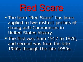 First Red Scare