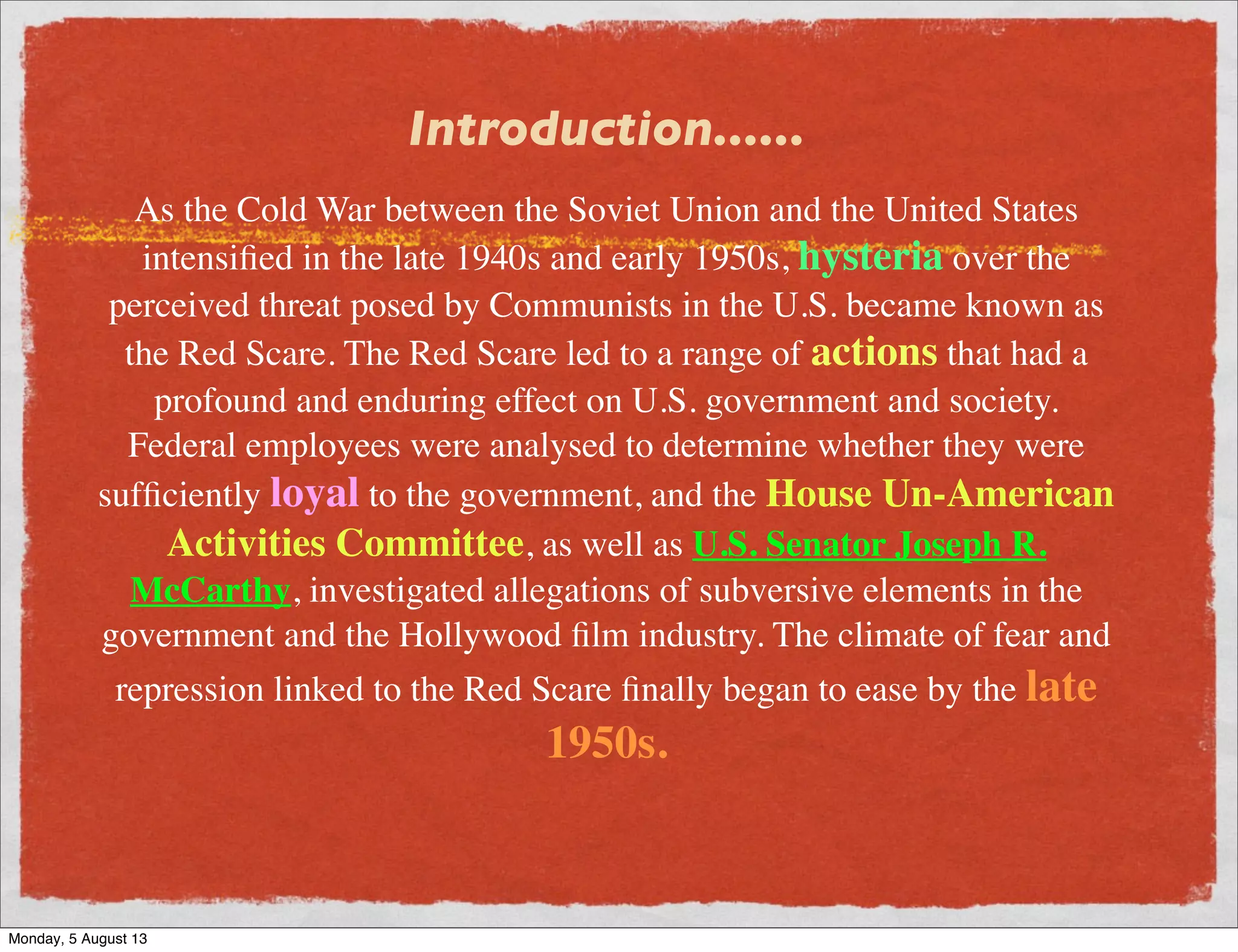 The red scare | PDF