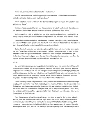 The red shoes by hans christian andersen | PDF